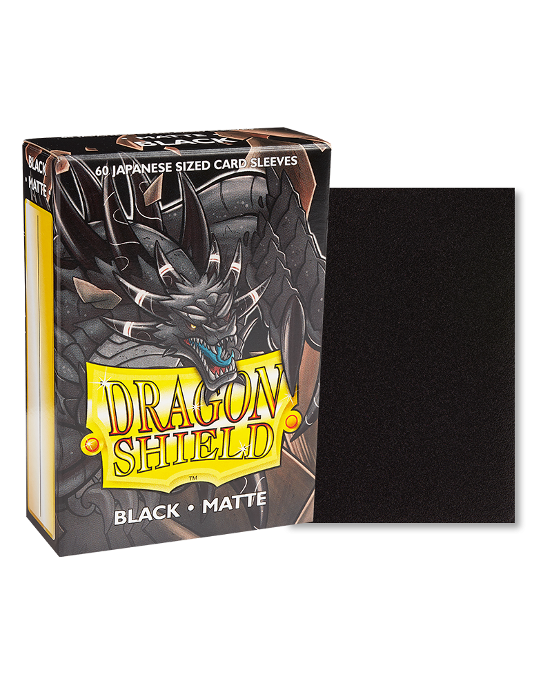 Dragon Shield: Black - Matte Sleeves - Japanese Size