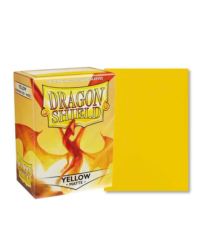 Dragon Shield: Yellow - Matte Sleeves - Standard Size (100)