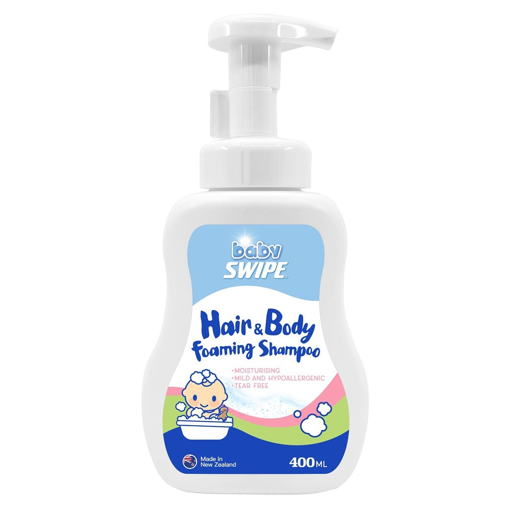 babySWIPE Hair & Body Foaming Shampoo 400ml
