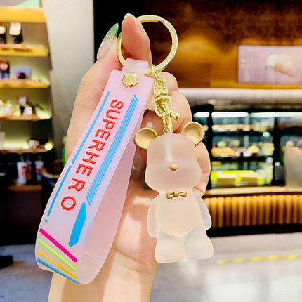 POP Keychain - Bear Clear Pink